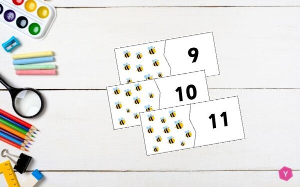 Free Printable Honey Bee Counting Worksheet for Preschoolers: Make ...