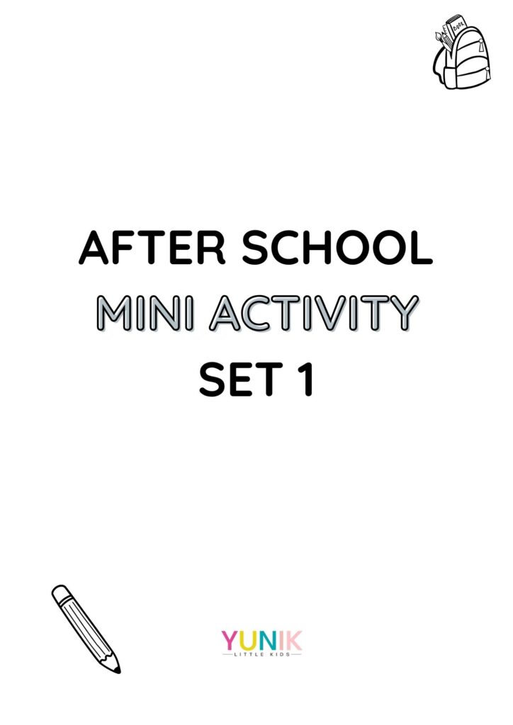 After school mini activity set 1 | Yunik Little Kids