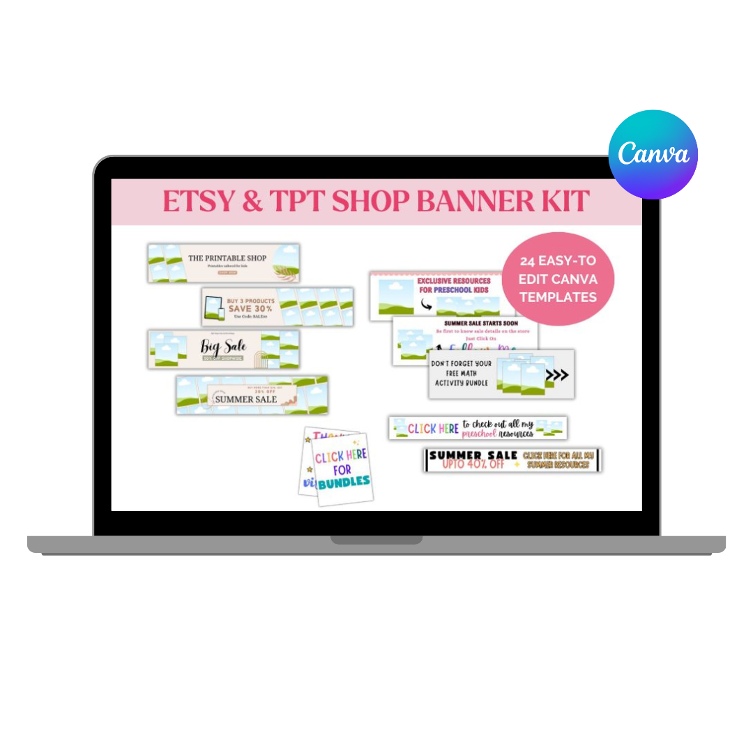 Etsy TpT Banner Kit | Yunik Little Kids