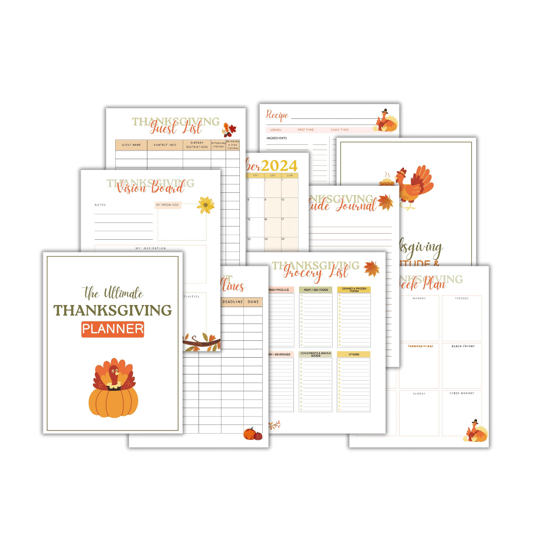The Ultimate Thanksgiving Planner PLR | Yunik Little Kids