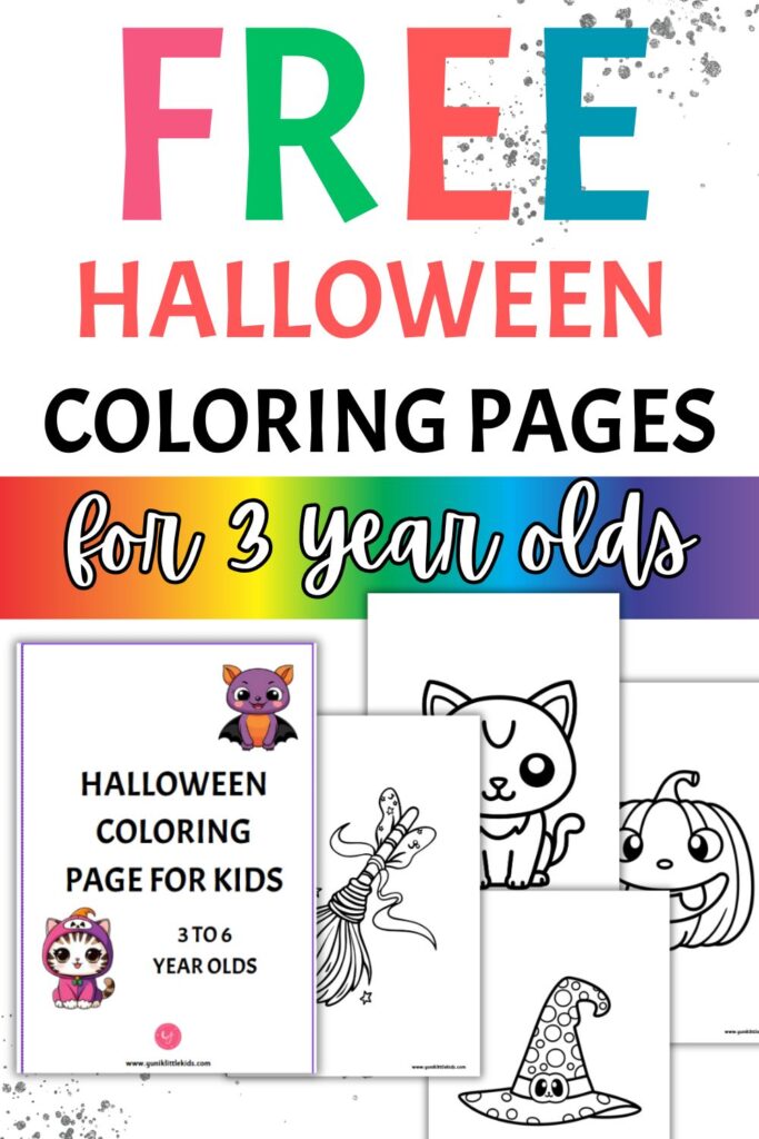 Free Halloween Coloring Pages for Kids - 3 to 6 year olds | Yunik ...