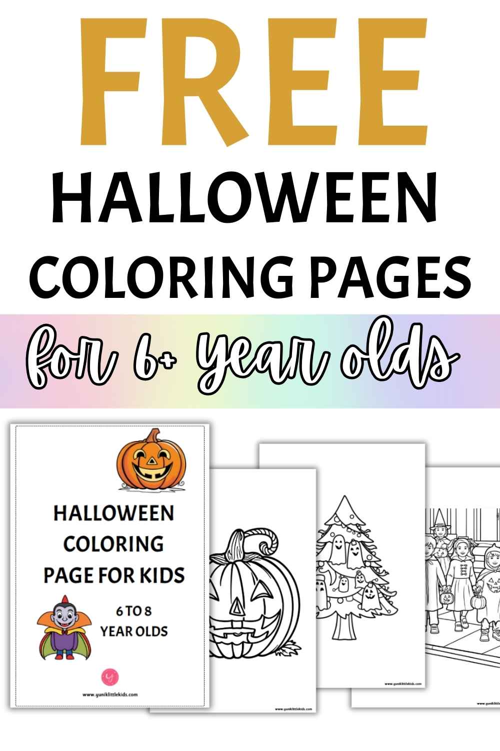 Free Halloween Coloring Pages for Kids - 6 to 8 Year Olds | Yunik ...