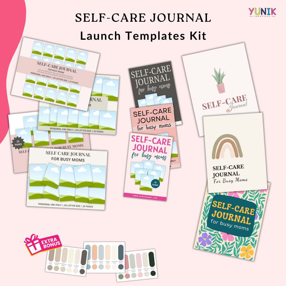 Self-Care Journal Launch Template Kit | Yunik Little Kids